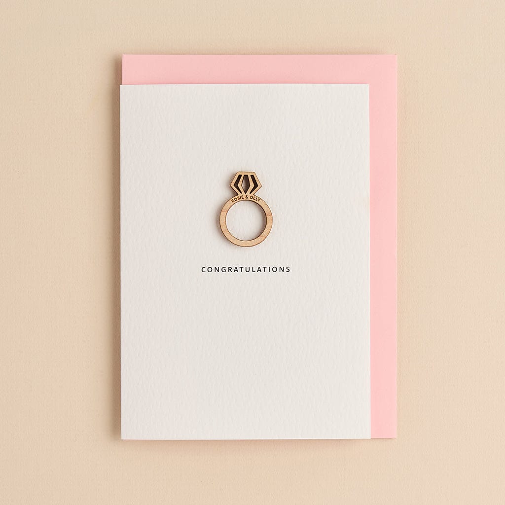 Personalised Engagement Congratulations Card for Couples - Create Gift Love
