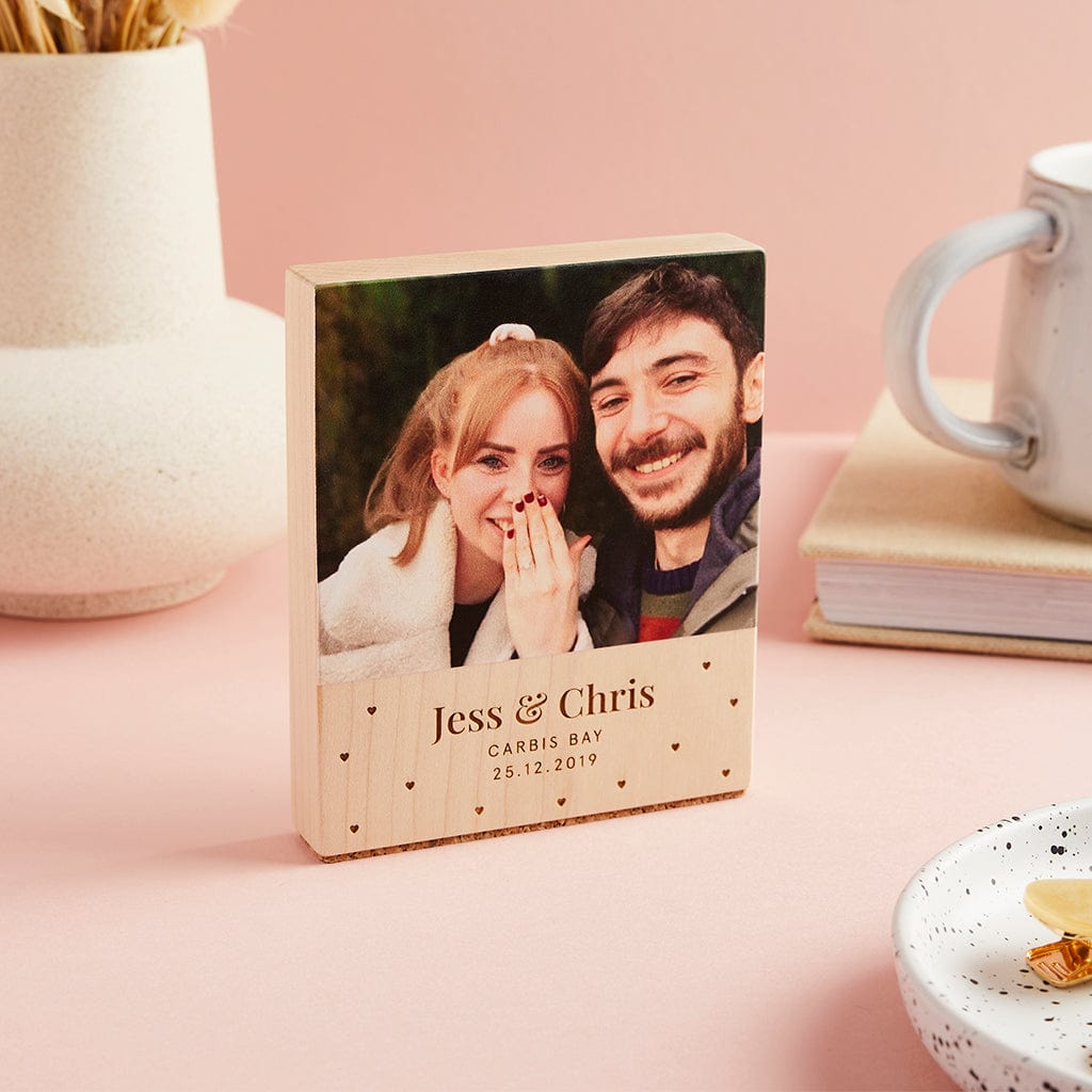 Personalised Engagement Photo Block Gift | Create Gift Love - Create ...