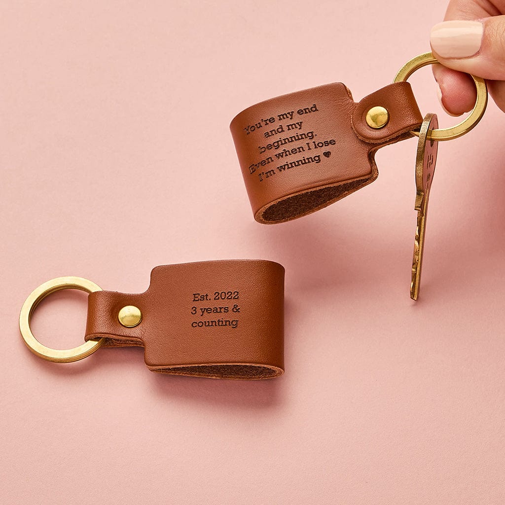 Personalised Leather Keyring | Create Gift Love