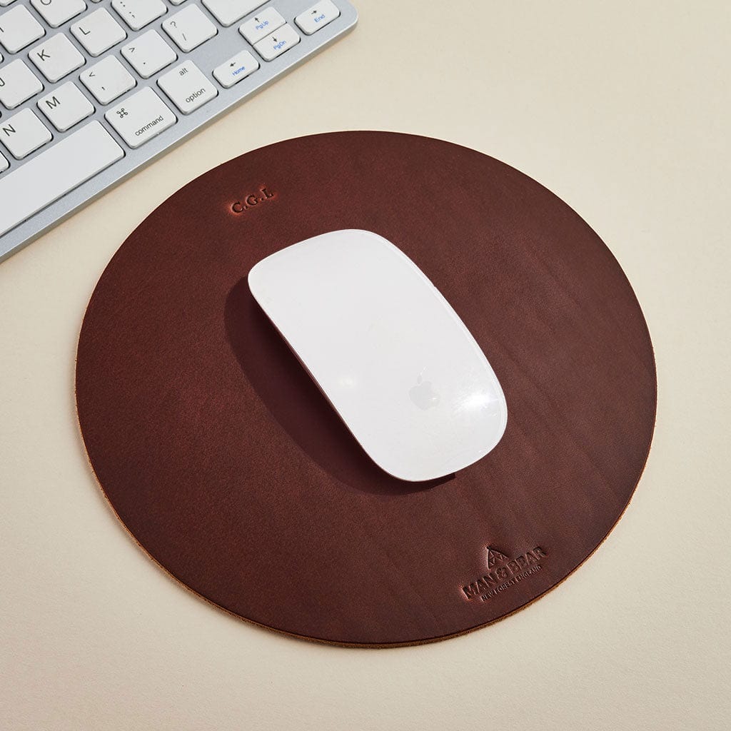 Personalised Leather Mouse Mat by Man & Bear - Create Gift Love