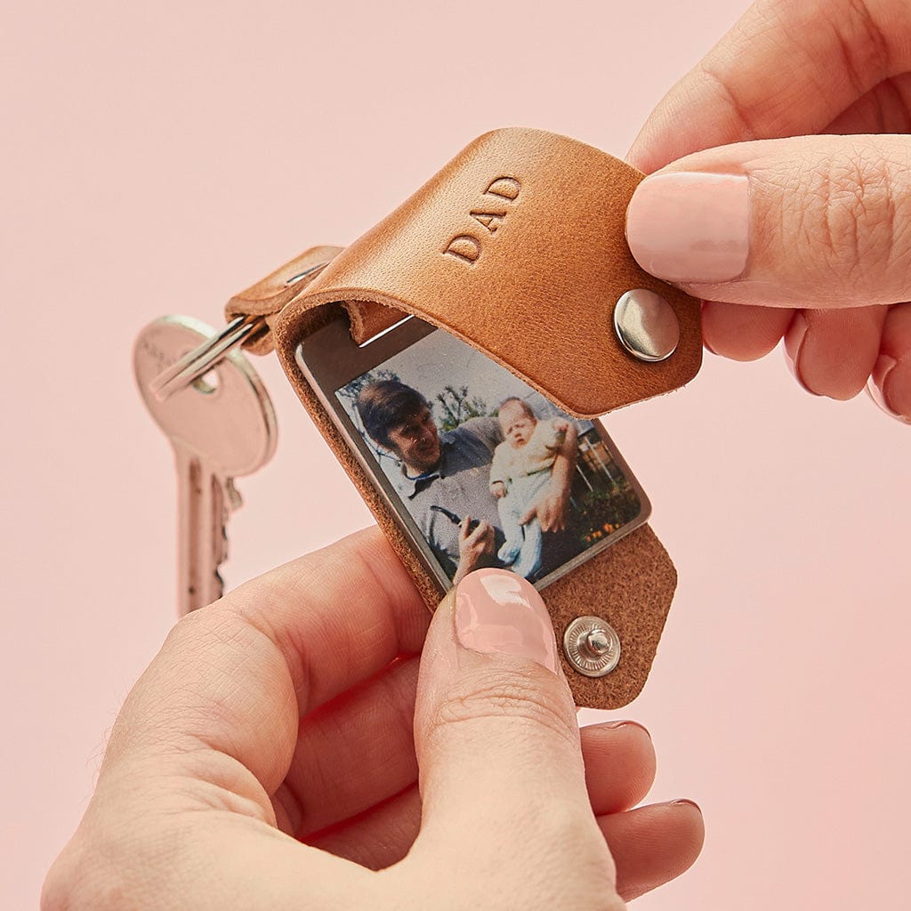 Personalised Leather Case Photo Keyring | Create Gift Love