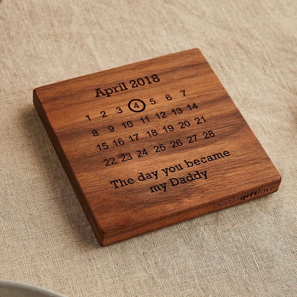 Personalised Wooden Gift Never Forget Coaster | Create Gift Love