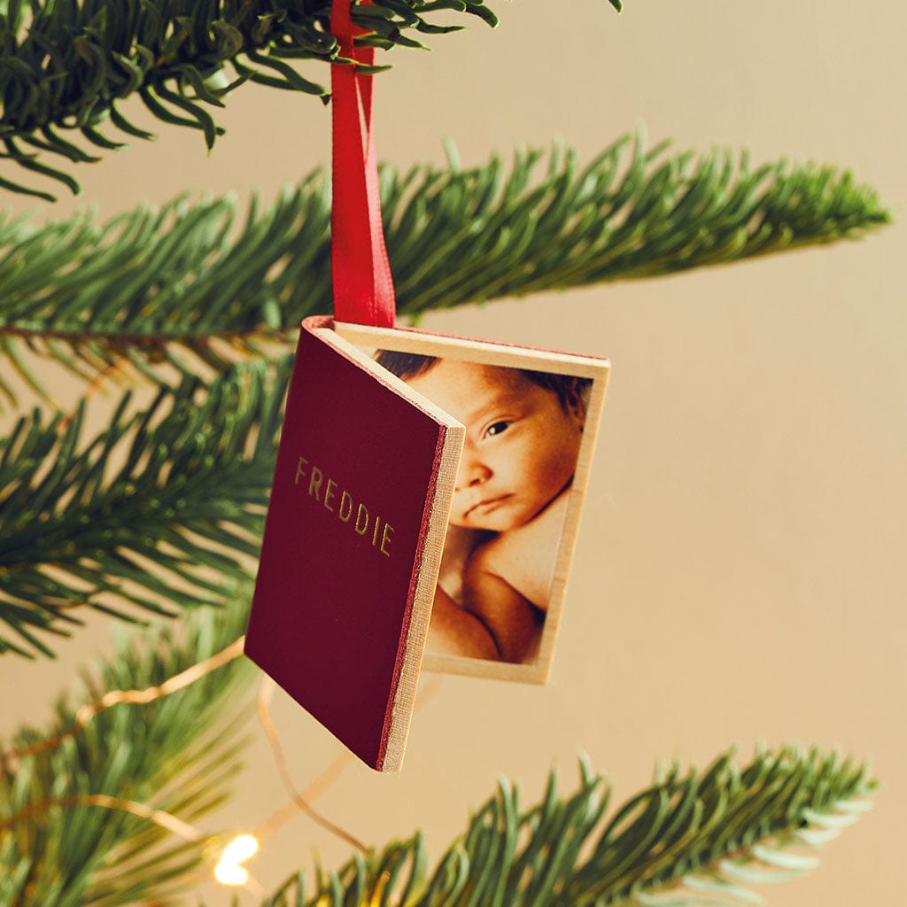 Personalised Leather Book Bauble with Photo | Create Gift Love - Create ...