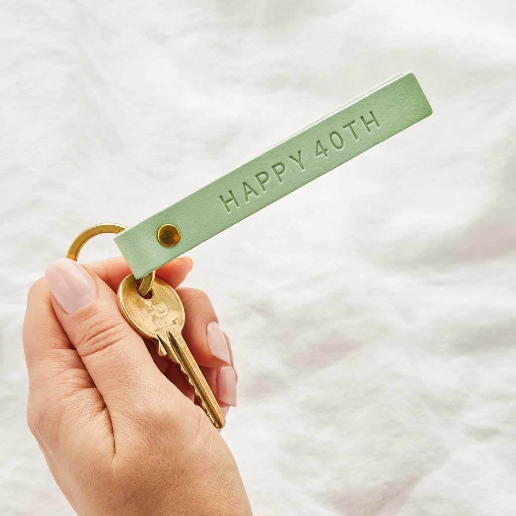 Personalised Leather Keyring for Milestone Birthday | Create Gift Love ...